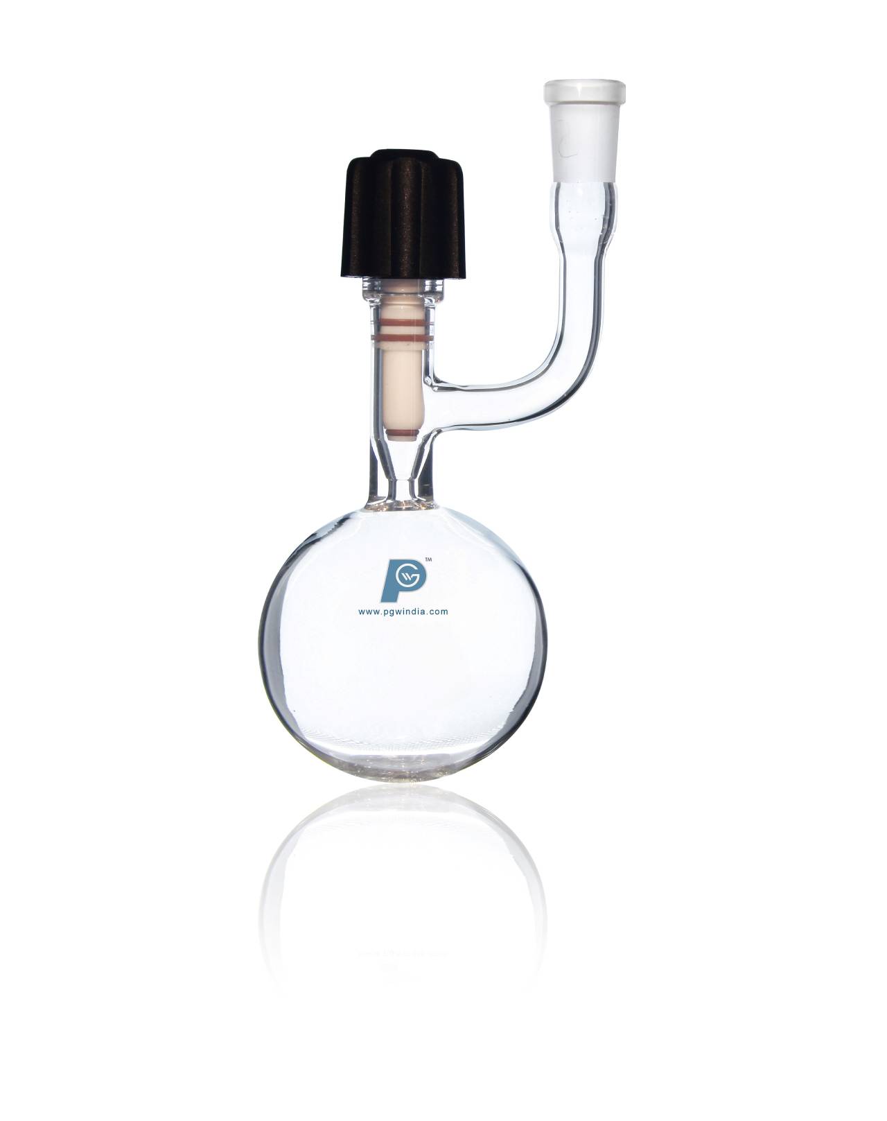 Schlenk Flask with High Vacuum Valve and Socket Joint - Precission ...